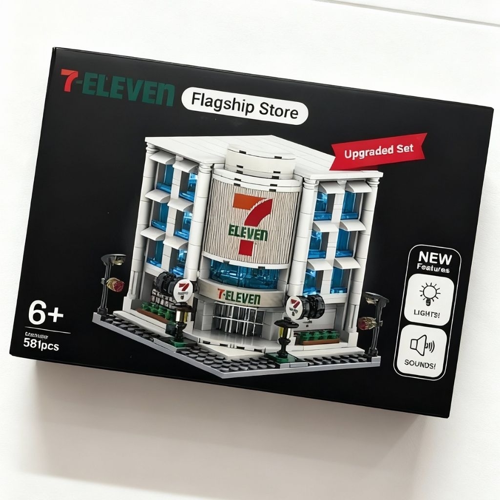 7 Eleven 711 Building Block Flagship Store Set 2025 Upgraded Version ...