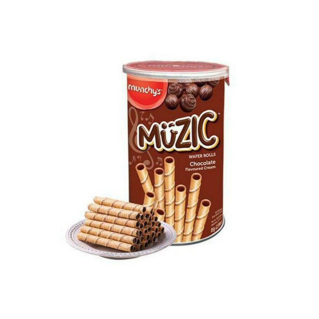 Munchy's Muzic Wafer Rolls - Chocolate (85g) | Shopee Malaysia