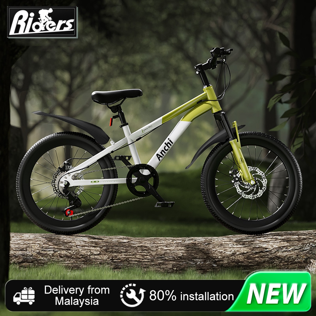 AENXRD 26 Inch Single Speed Mountain Bike with Disc Brakes LED Light ...
