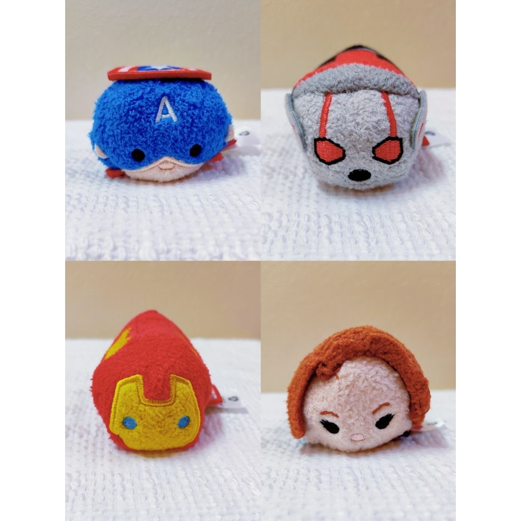 Preloved Marvel Tsum Tsum plush TS1 Captain America Ant-Man Iron Man ...