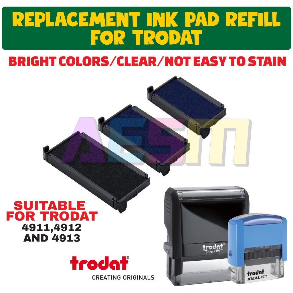 REPLACEMENT INK PAD REFILL FOR TRODAT | Shopee Malaysia