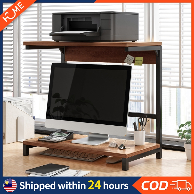 Desktop Organizer Printer Rack Monitor Stand Multipurpose Tabletop ...