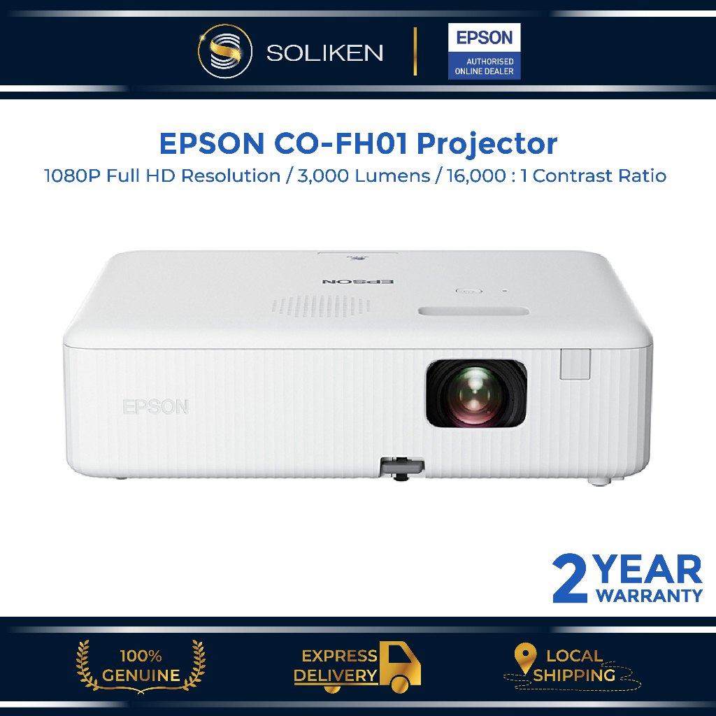 Epson CO-FH01 Full HD 3LCD Portable Compact Home/ Office Projector ...