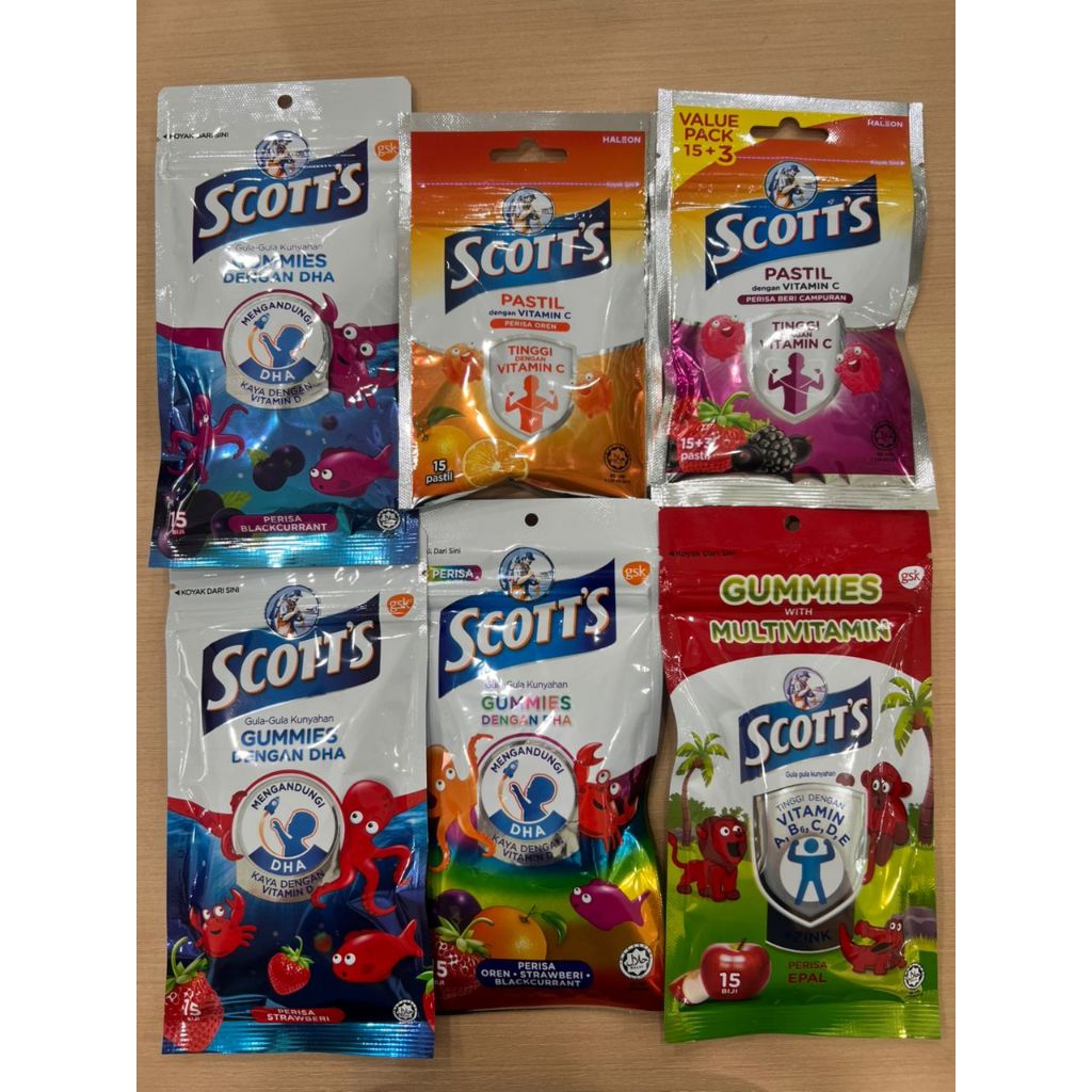 Scott's Gummies and Pastilles (DHA/Multivitamin/Vitamin C) 15s | Shopee ...