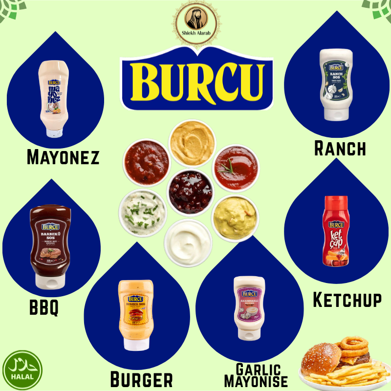Burcu premium Sauce Mayonnaise| Ranch Sauce| BBQ Sauce| Ketchup Hot ...