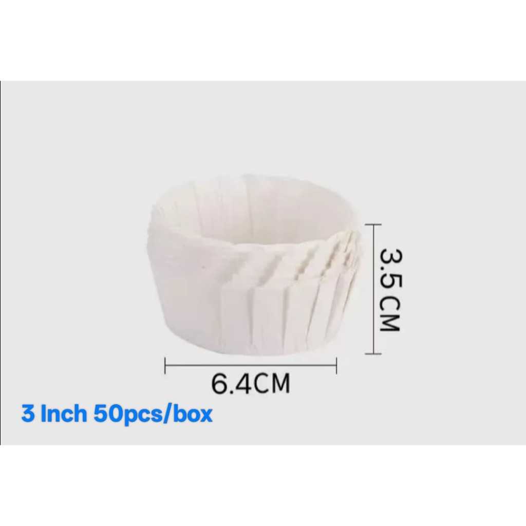 50pcs 3/4/6/8 Inch Basque Cheese Cake Paper Mould Oilproof Paper Grease ...