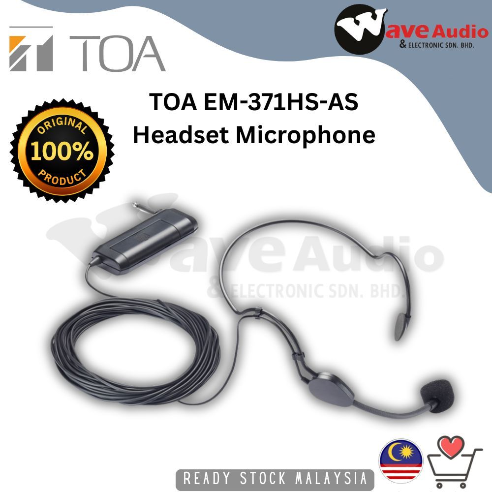 TOA Mic Imam Headset Microphone EM371HS Headset Microphone with 10Meter ...