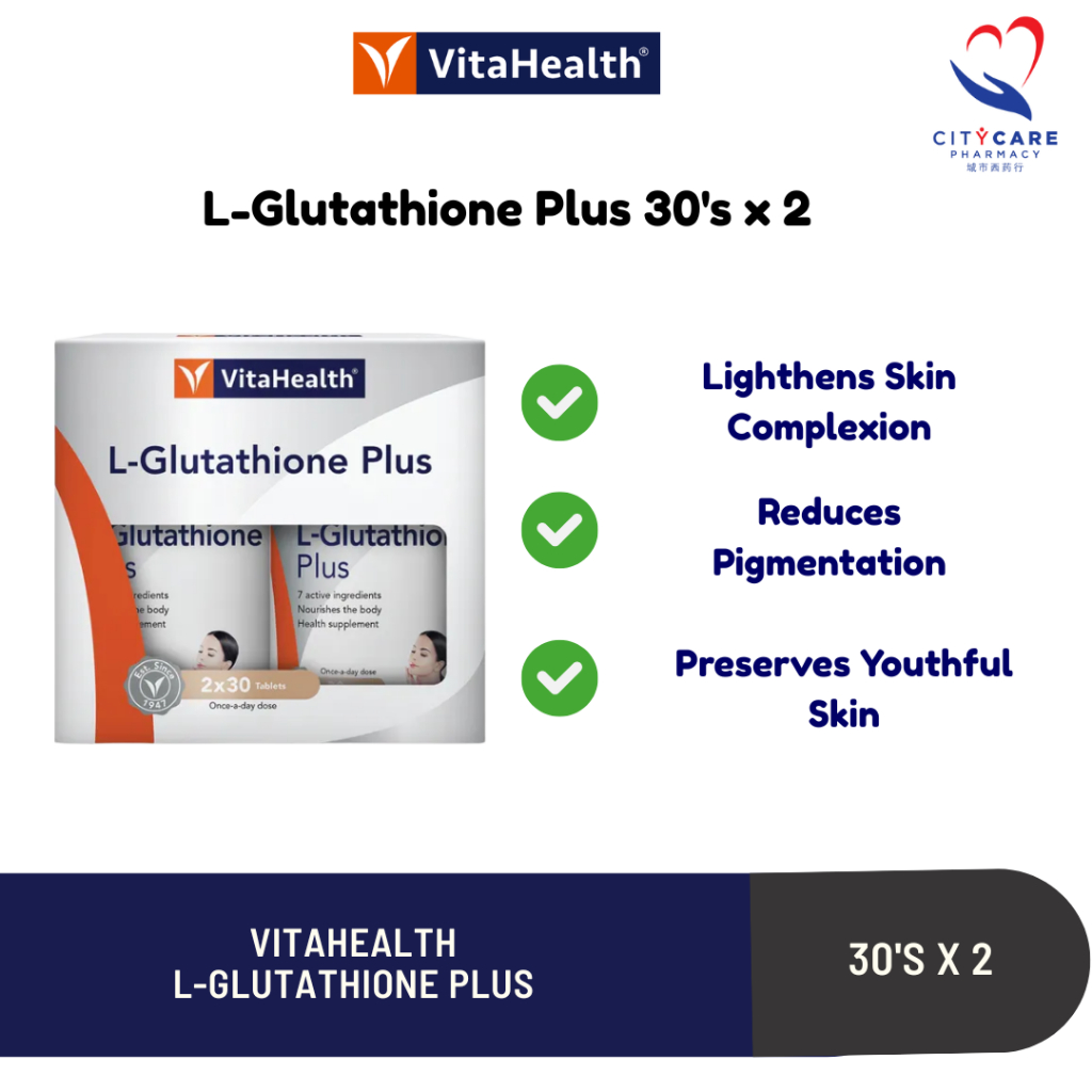 Vitahealth L-Glutathione Plus 30's x 2 Tablets | Shopee Malaysia