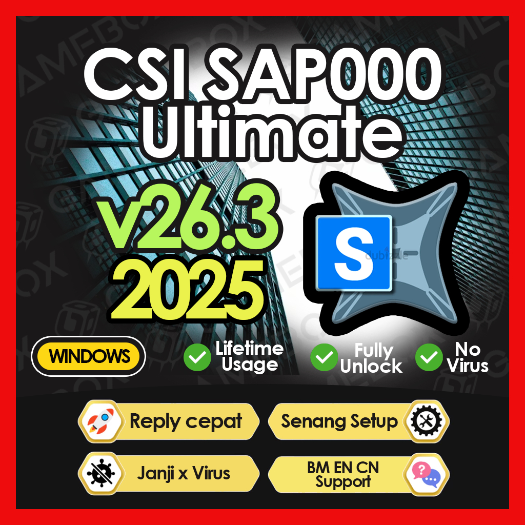 CSI SAP2000 Ultimate 26💯 EASY INSTALL 💯 LIFETIME PREMIUM 💯 FAST ...