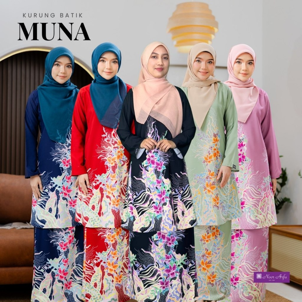 (SERAGAM BATIK MALAYSIA) NOOR ARFA Baju Kurung Pahang Batik MUNA | Baju ...