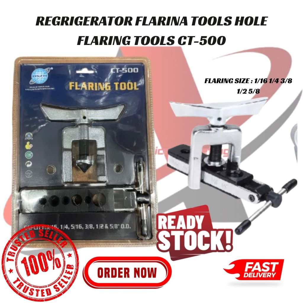 REFRIGERANT TUBE FLARING MACHINE BLOCKS TYPE FLARING TOOL (CT-500 ...