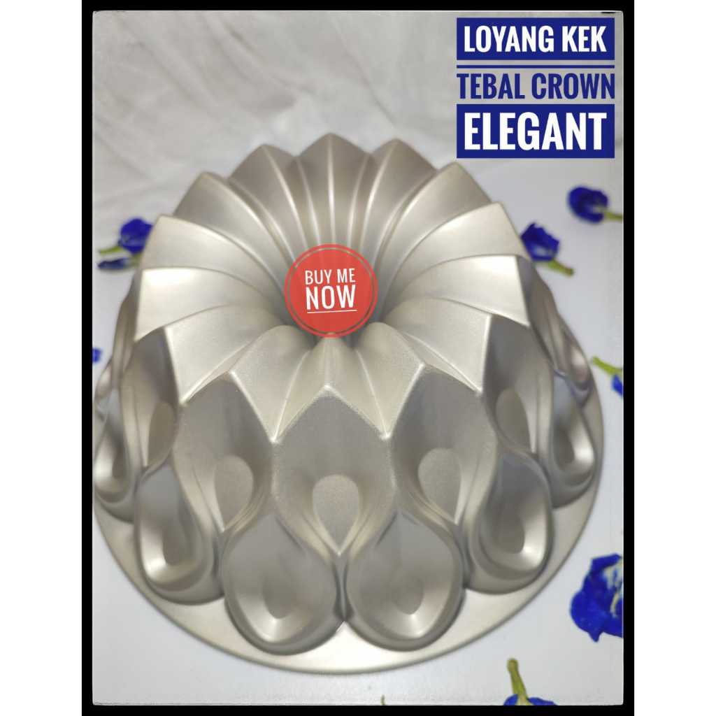Loyang Kek Bundt Pan Crown Bundt Pan Non Stick Fluted Cake Tin Deep ...