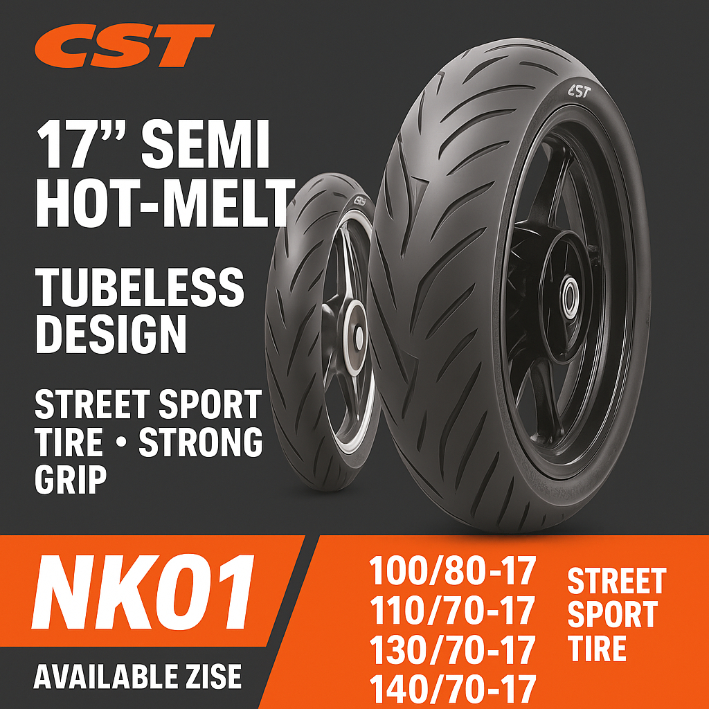 CST CM-NK01 🔥Semi Hot-Melt 🔥100/80-17 110/70-17 130/70-17 140/70-17 | Sport / Naked Bike 150 ...