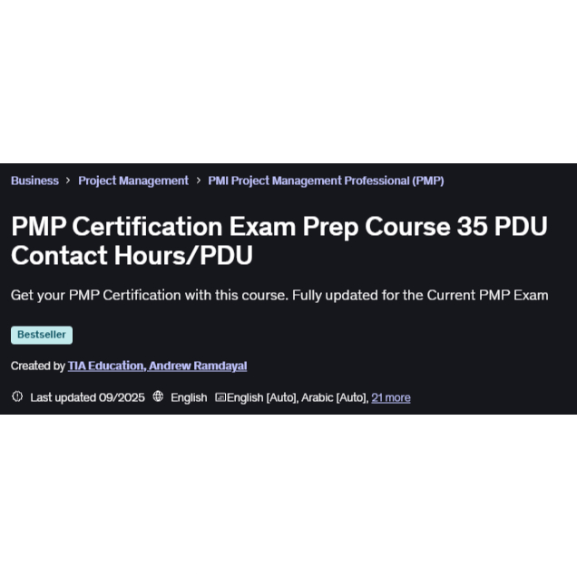 PMP Certification Exam Prep Course 35 PDU Contact Hours/PDU | Shopee ...