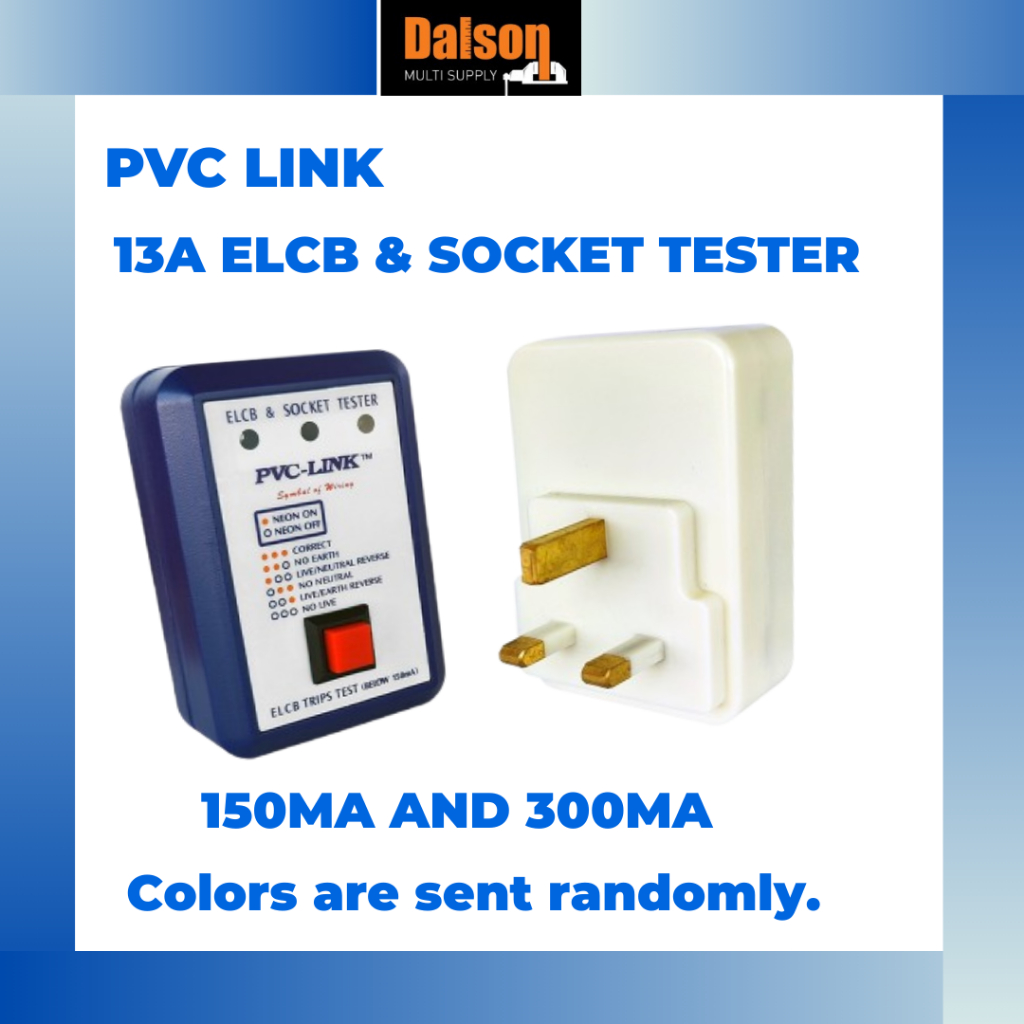 PVC LINK 13AMP ELCB & SOCKET TESTER - (150MA OR 300MA) | Shopee Malaysia