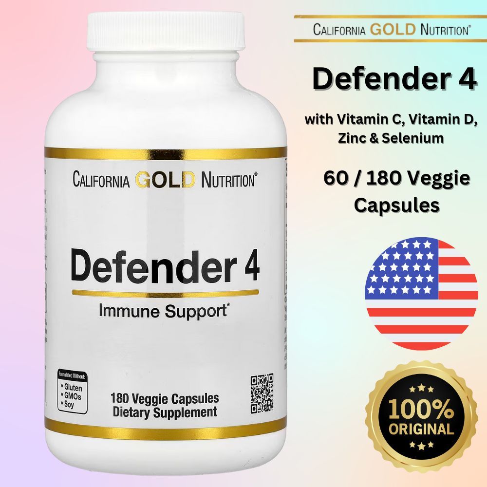 California Gold Nutrition, Defender 4, with Vitamin C, Vitamin D, Zinc ...