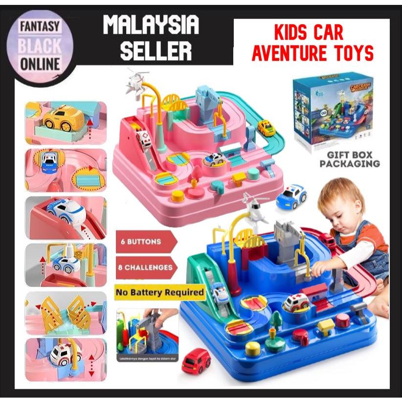 #ReadyStock Car Adventure Toy Set Track & Car Play Set Kids car Railway ...