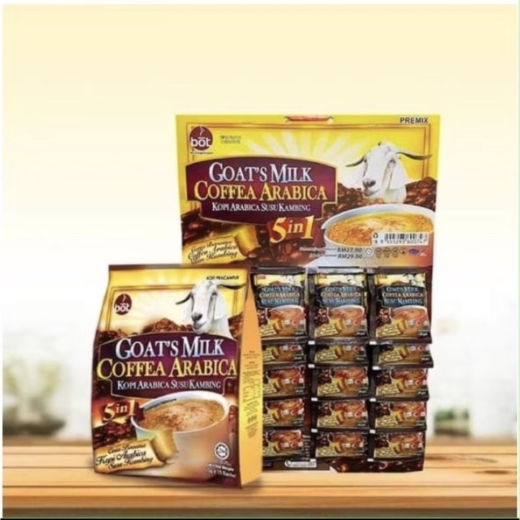 KOPI BOT ARABICA SUSU KAMBING ORIGINAL BAG | PAPAN 15 sachet | Shopee ...