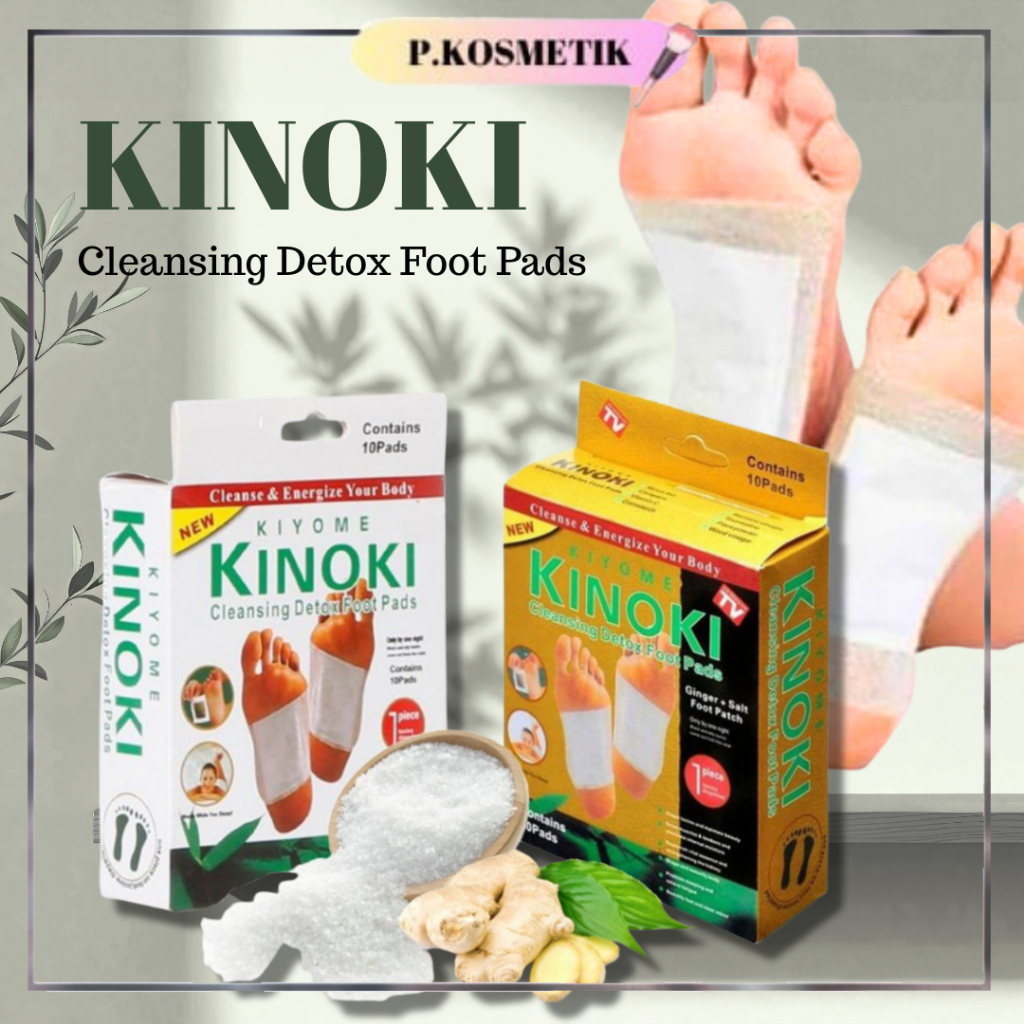 KINOKI Cleansing Detox Foot Pads GINGER + SALT ( 10pcs/box ) | Shopee ...