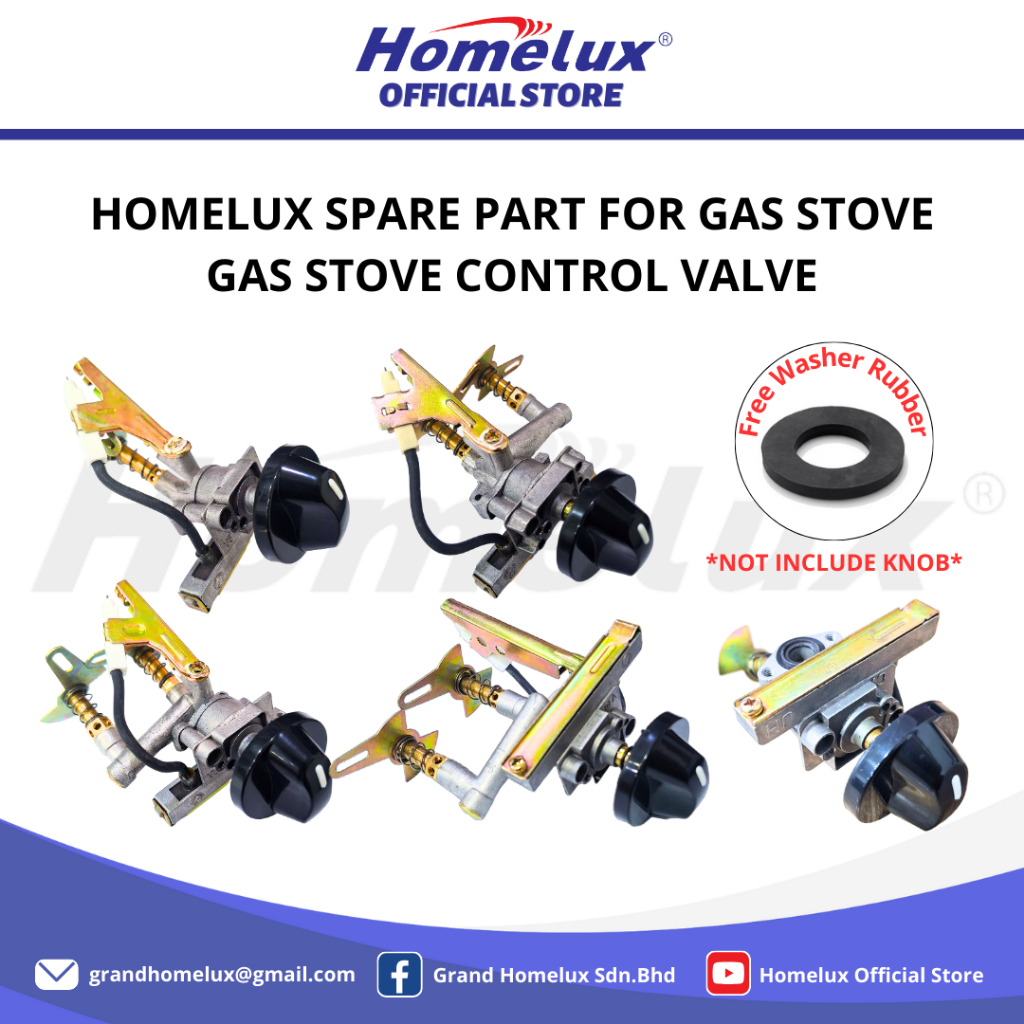 HOMELUX SPARE PART FOR GAS STOVE BURNER GAS STOVE CONTROL VALVE ...