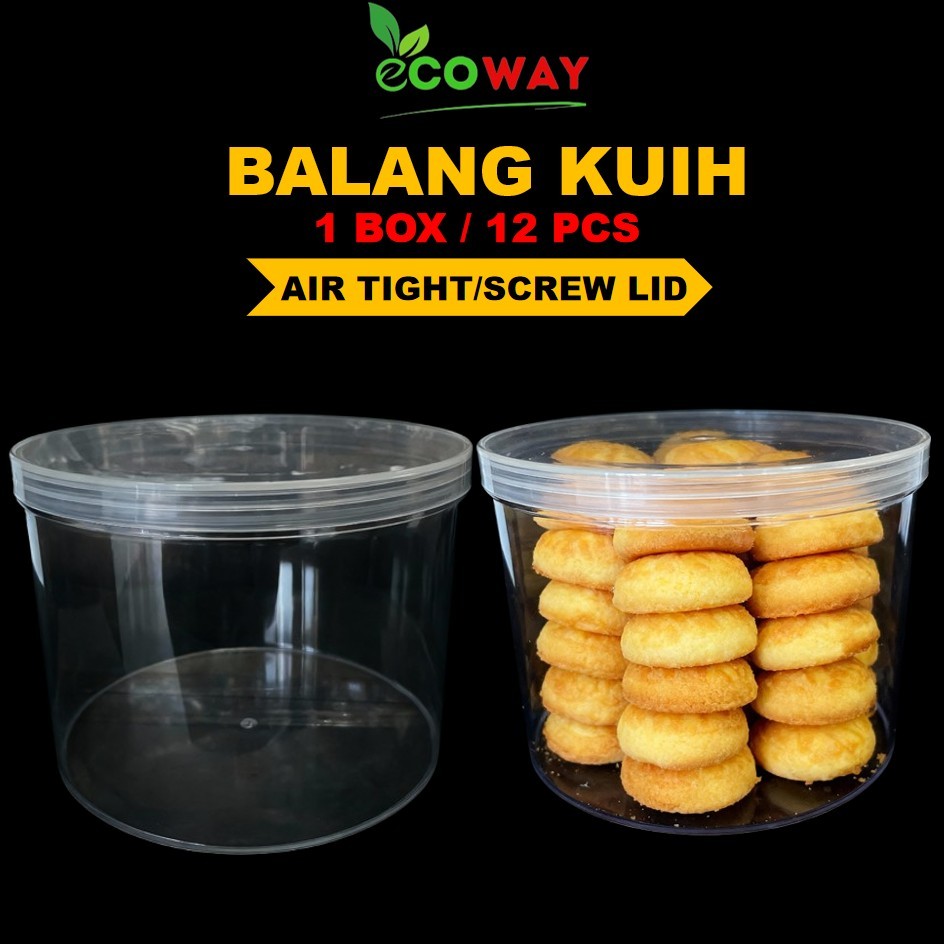 PEMBORONG Air Tight Kuih Raya Cookies Snacks, Screw Lid Container ...