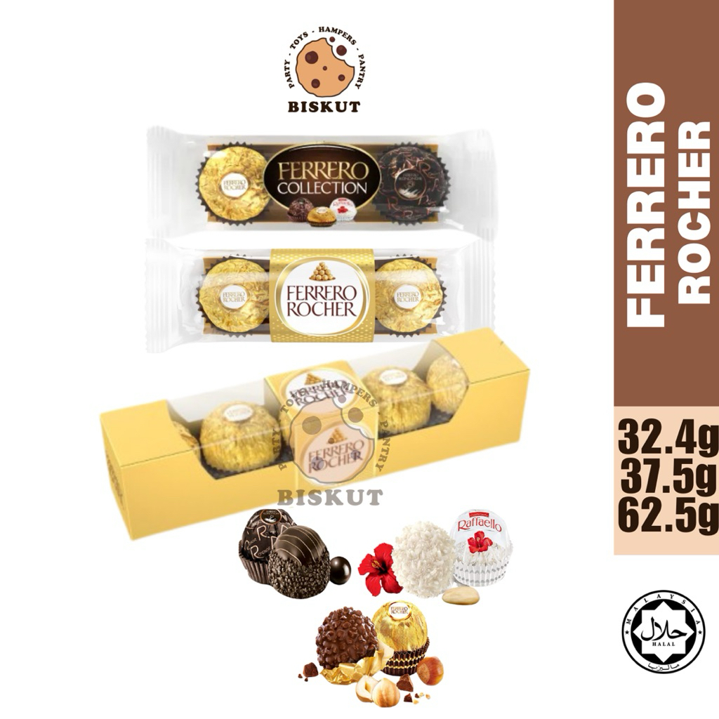 [CHOCOLATE] FERRERO ROCHER (32.4g / 37.5g / 62.5g) | Shopee Malaysia