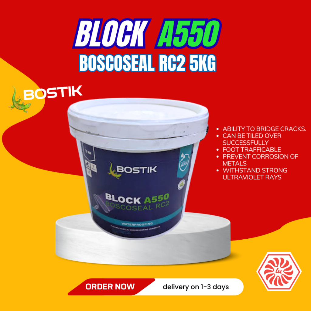 Bostik Block A550 Boscoseal RC2 Flexible Acrylic Waterproofing ...