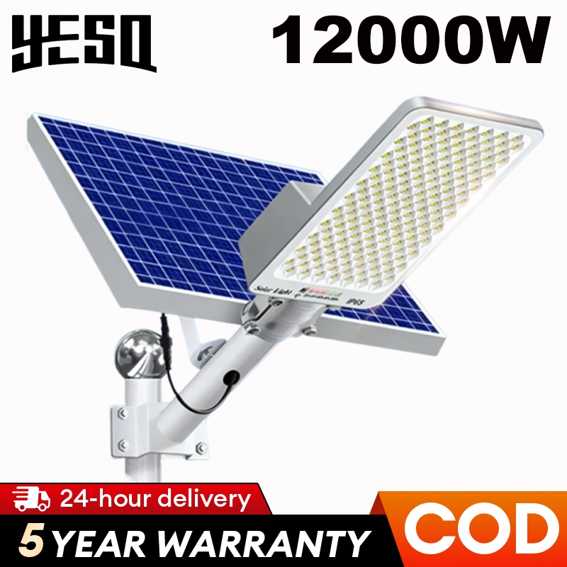 Lampu solar outdoor waterproof lighting 12000W Solar light IP68 Street ...