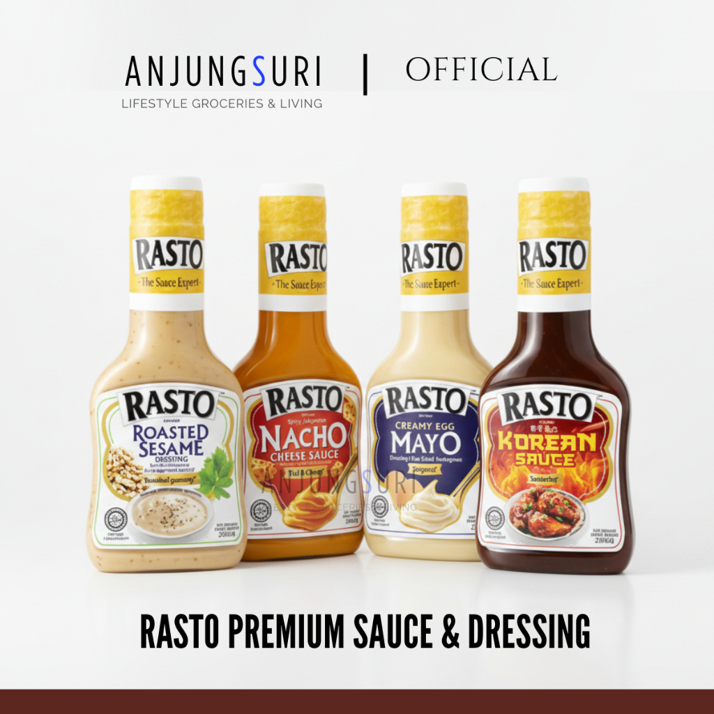 RASTO Premium Sauce & Dressing Cheese Leleh Roasted Sesame, Nacho ...