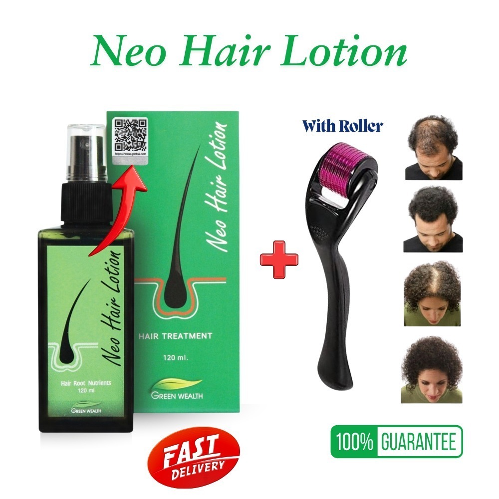 Neo Hair Lotion + FREE 0.3mm Derma Roller Gift – Advanced Hair ...