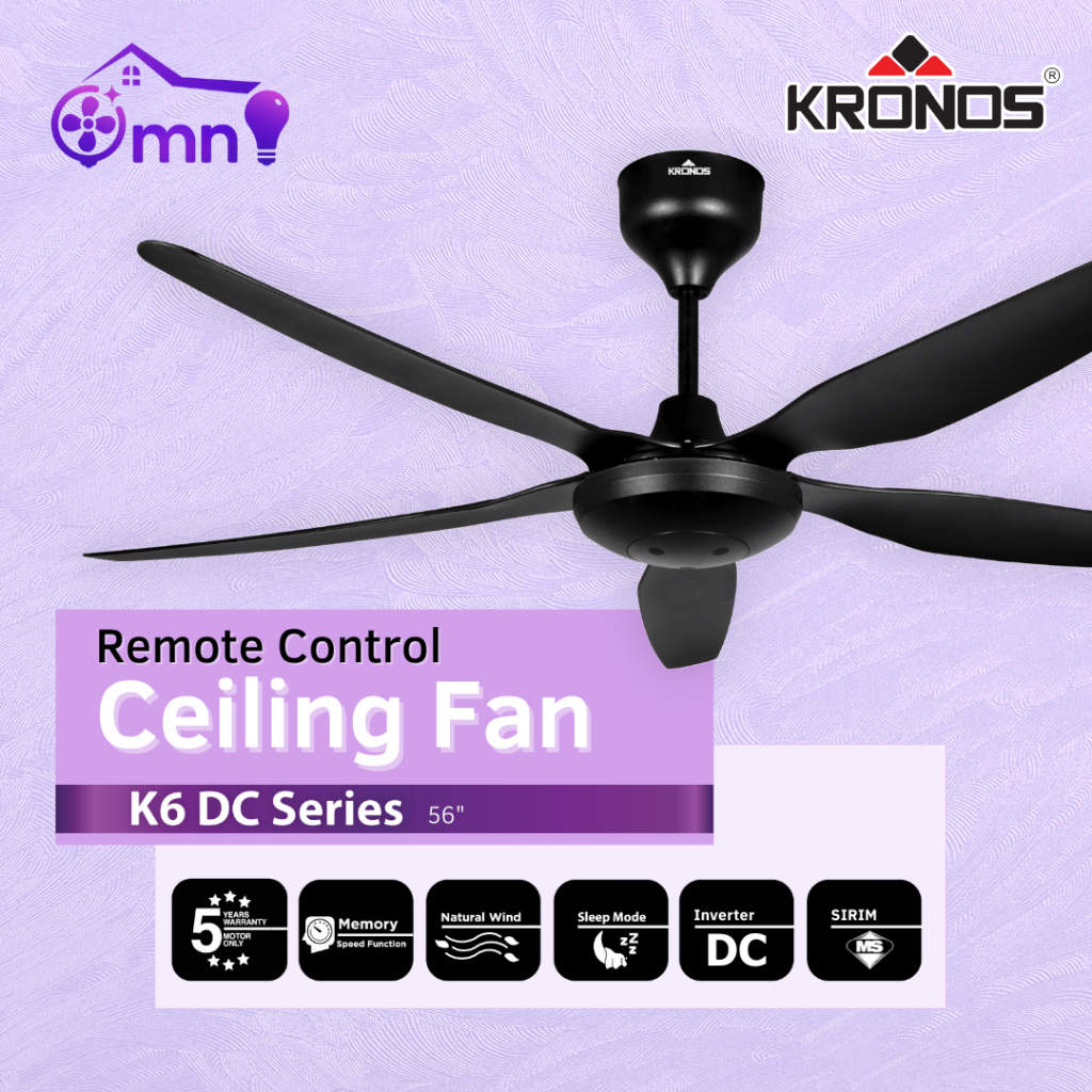 𝐒𝐈𝐑𝐈𝐌 DEKA KRONOS K6 DC Motor 40" 56 Inch 5 Blade 24 Speed Remote ...