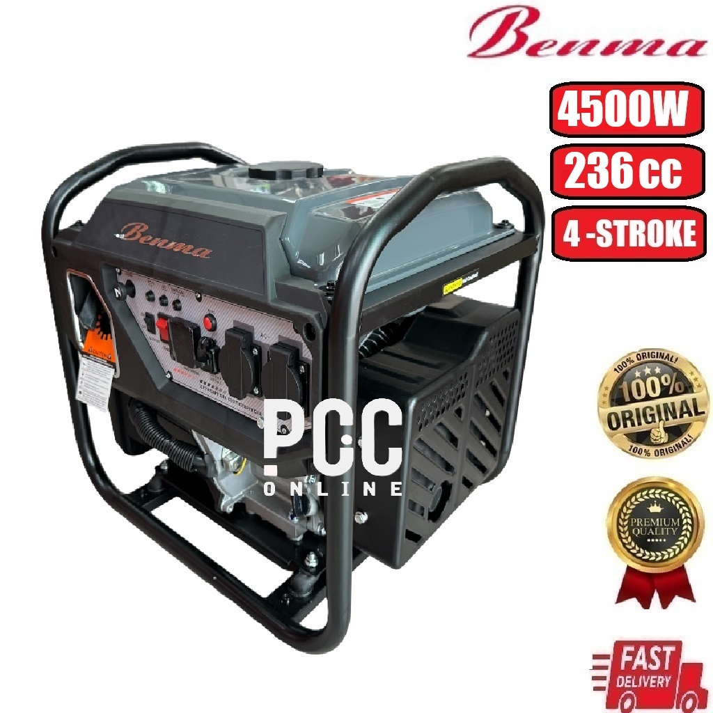 Benma EC5000INV Gasoline Inverter Generator 4500W 4 Stroke | Shopee ...