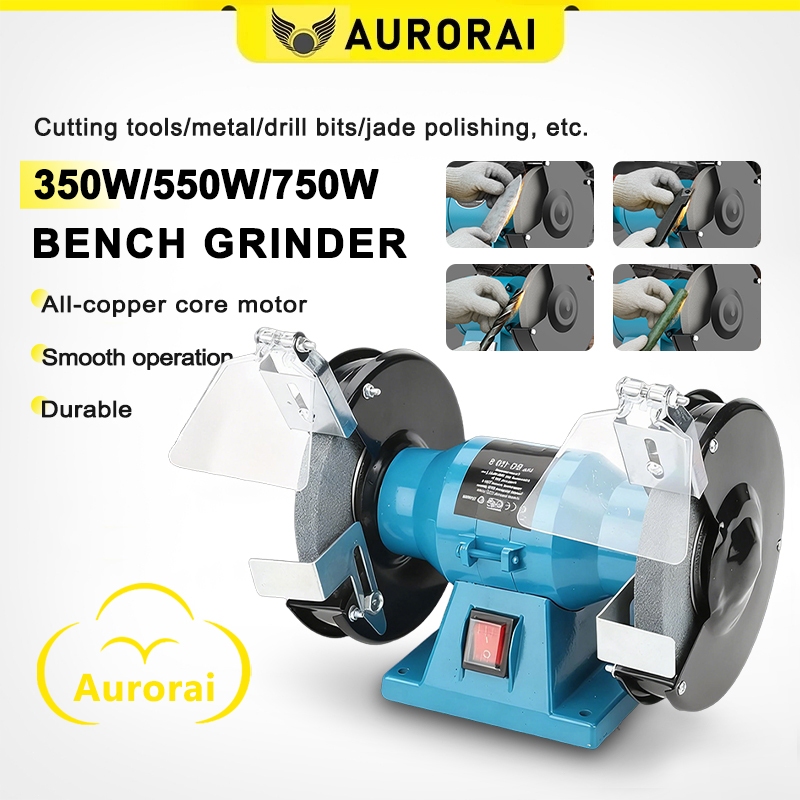 750W 8" 200mm / 550W 6" 150mm / 350W 5" 125mm Bench Grinder Machine ...