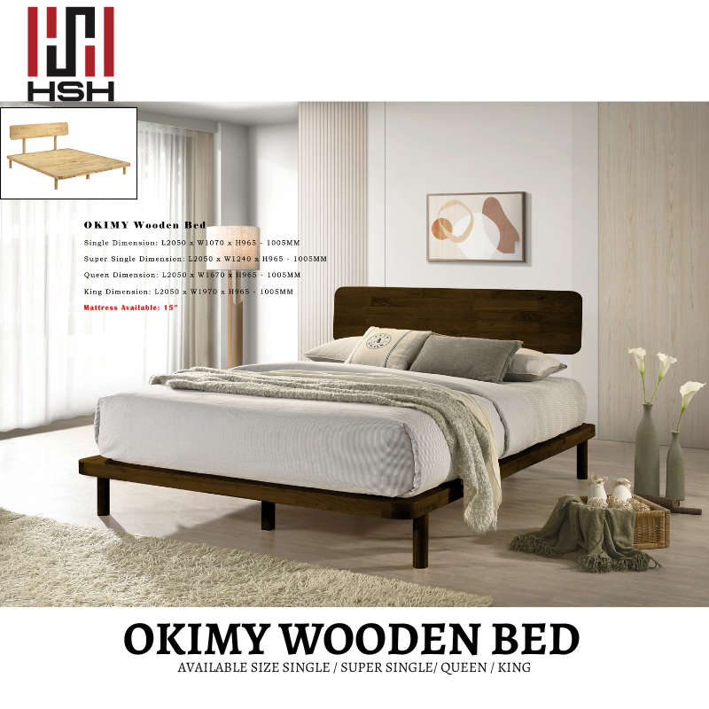 HSH FURNITURE|OKIMY KATIL KAYU|KATIL QUEEN |KATIL KING|KATIL SINGLE ...