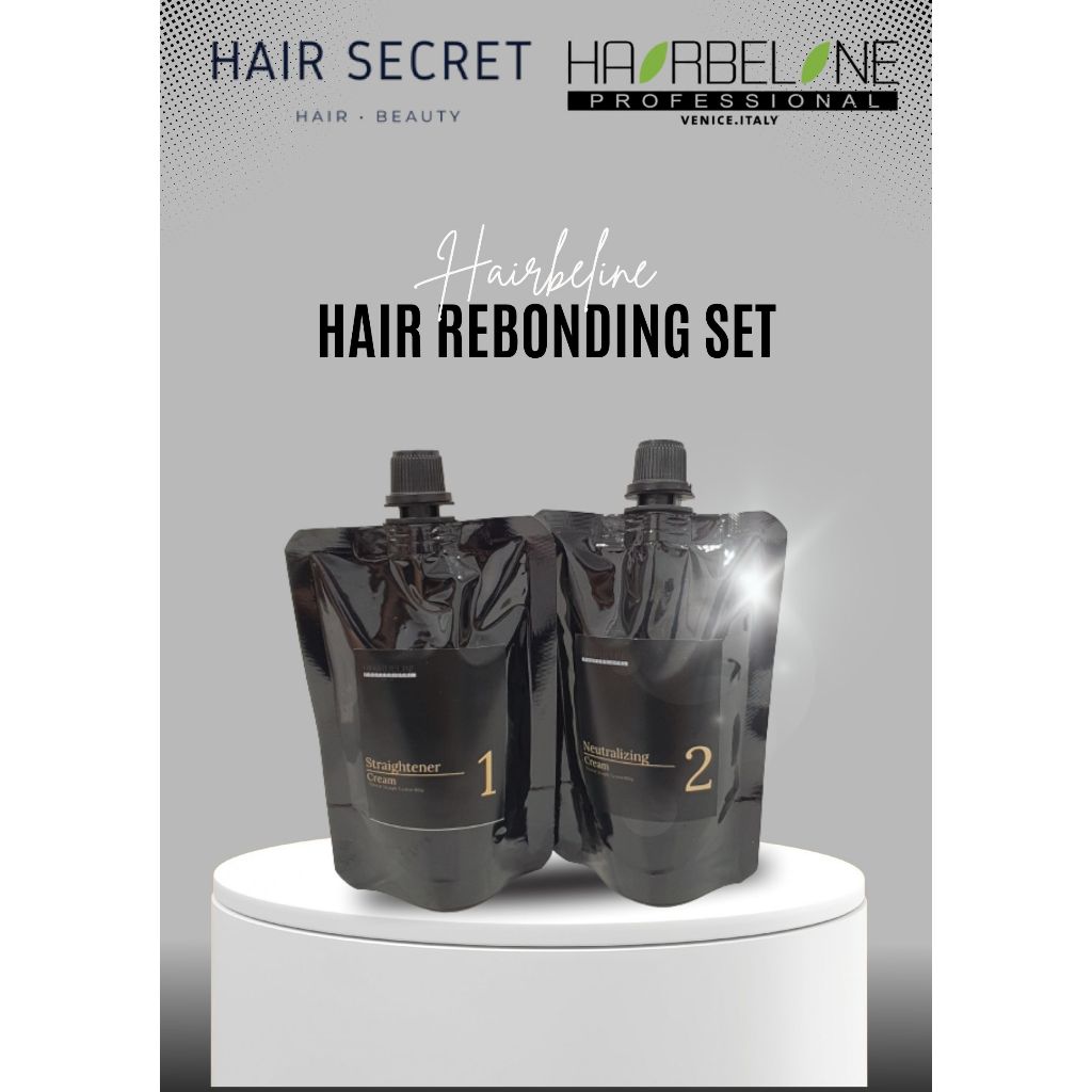 Hairbeline Professional Hair Rebonding Set (Straightener Cream ...