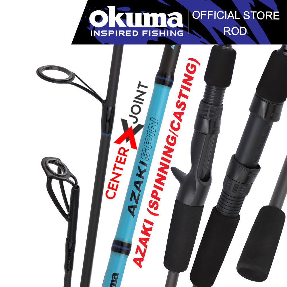 OKUMA AZAKI Rod 24T Lightweight 6ft-9ft Fast Action Spinning Casting ...