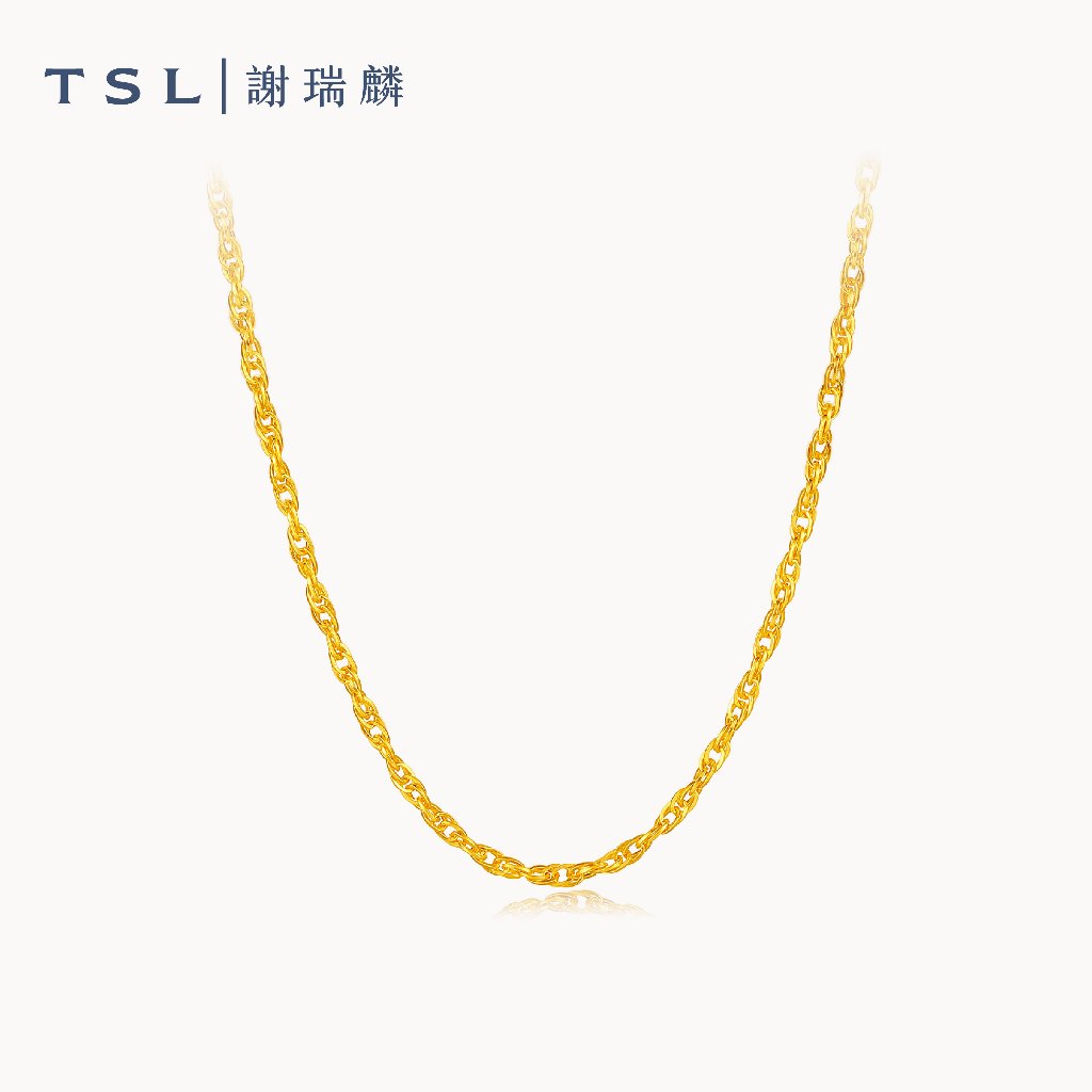 TSL | 謝瑞麟 - 999 Pure Gold Necklace - YM193 | Shopee Malaysia