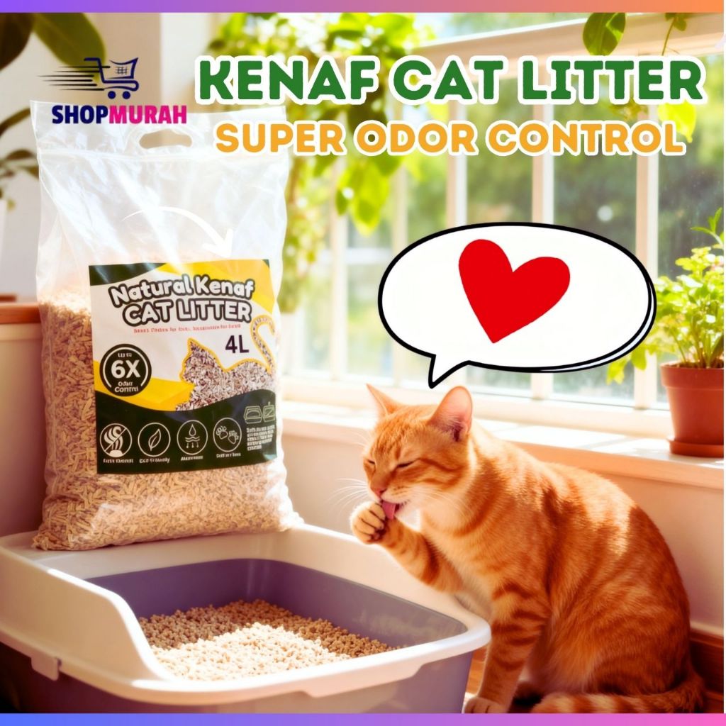 Kenaf Cat Litter | Pasir Kucing Kenaf | Natural | Low Dust | Kurang ...