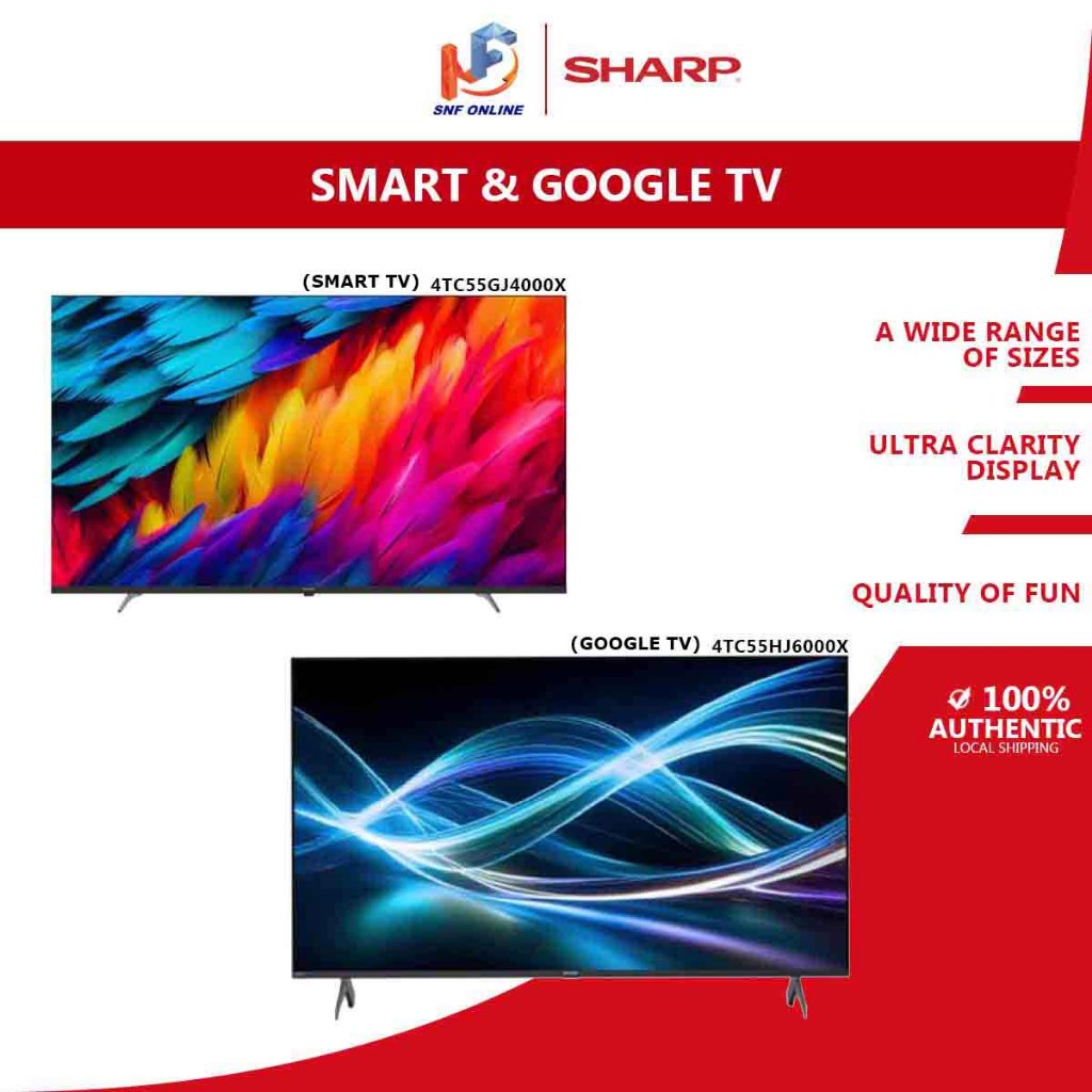 Sharp Televisyen 55" 4K TV 4TC55GJ4000X (Easy Smart) 4TC55HJ6000X ...