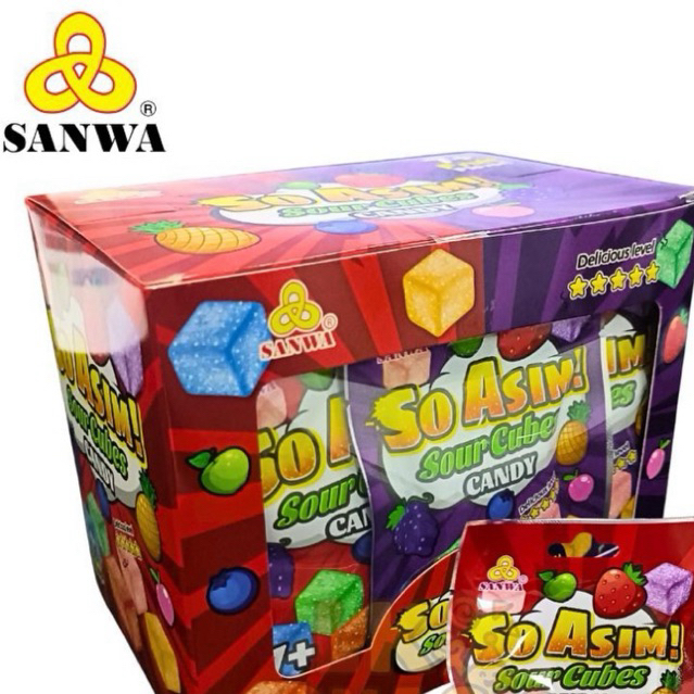 SANWA So Asim Sour Cubes Candy (12g x 30) Gula-Gula Masam Berbentuk ...