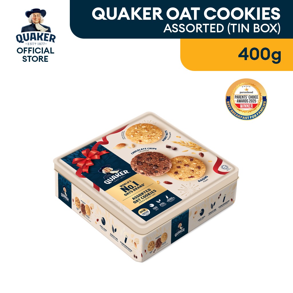 Quaker Oat Cookies Tin Box 400g | Shopee Malaysia