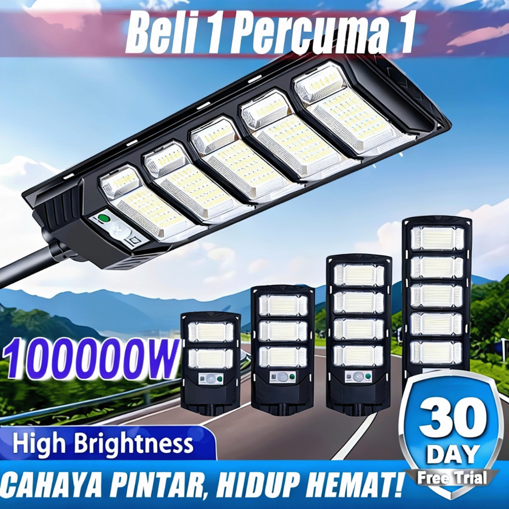 Promo Lampu Solar Taman Sensor Gerak Otomatis Tahan Cuaca Panas & Hujan ...