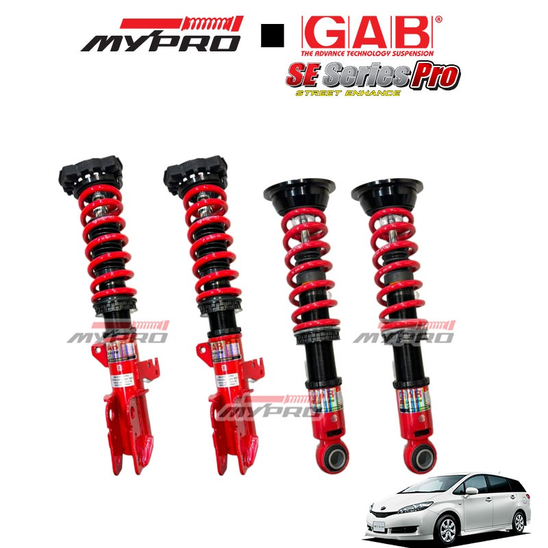 GAB SE Series Pro Adjustable Absorber High Low Soft Hard Toyota Wish 1. ...