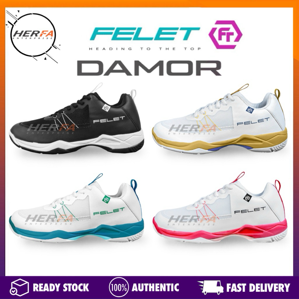 FELET DAMOR Badminton Shoes 100%ORIGINAL Kasut Indoor Court | Shopee ...