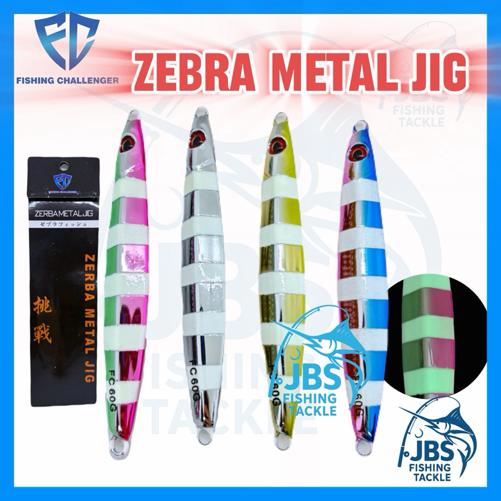 FC Fishing challenger Zebra metal jig FC 60g-250g | Shopee Malaysia