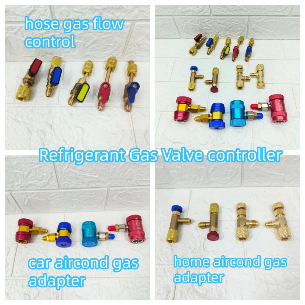 Refrigerant Gas Flow Controller safety valve adapter aircond gas r22 ...