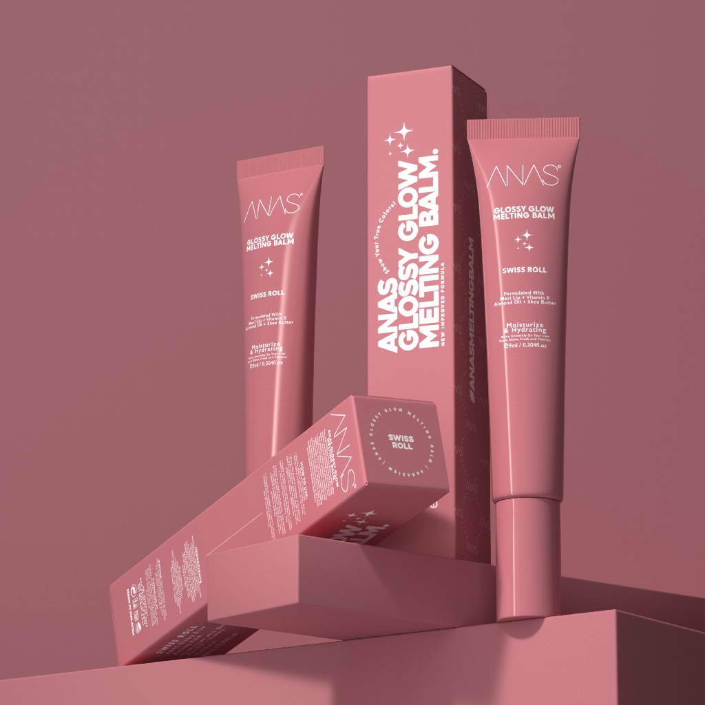 [OFFICIAL ANAS HQ] ANAS Glossy Glow Melting Lip Balm (9ML) dengan Maxi ...