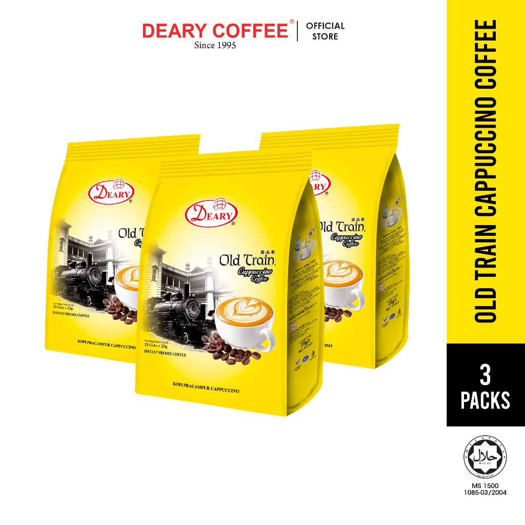 Deary Old Train 3-In-1 Cappuccino Instant Premix White Coffee (Bundle ...