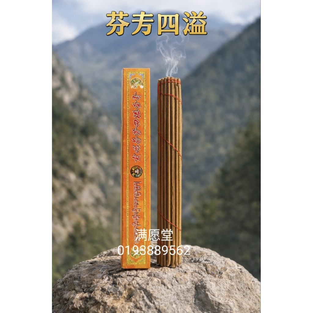 PREMIUM QUALITY Gongkar Chode Monastery Tibetan Incense (25cm/~35 ...