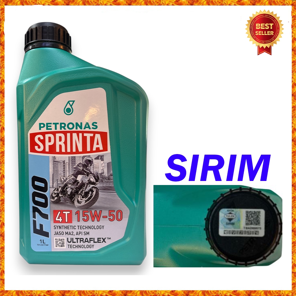 PETRONAS Sprinta F700 15W-50 Semi Synthetic Engine Oil Minyak Hitam API ...